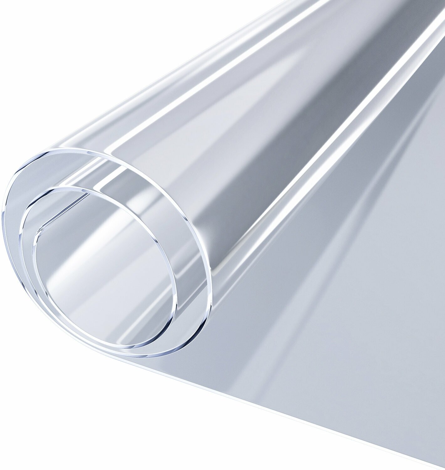 Коврик-подкладка, скатерть ПВХ прозрачная, гибкое/мягкое стекло, 100х60 см, 0,5 мм, DASWERK, комплект из 2 шт, 607874