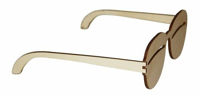 Деревянные заготовки / Декупаж, деревянная заготовка для творчества "Добрый мастер" №14461 "Очки" 15*15см (1шт)