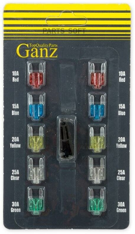 GANZ GRP15004 Предохранители флажковые с индикатором обрыва мини 10шт GANZ
