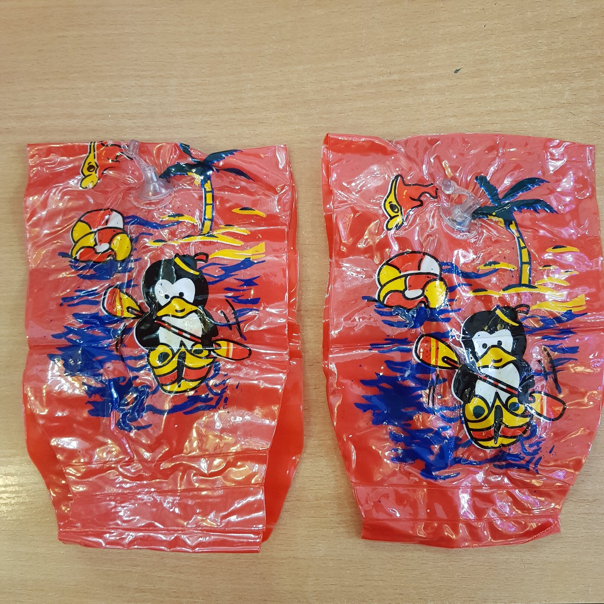 Нарукавники для плавания детские" Море" красные, 22х14см, 3-6 лет