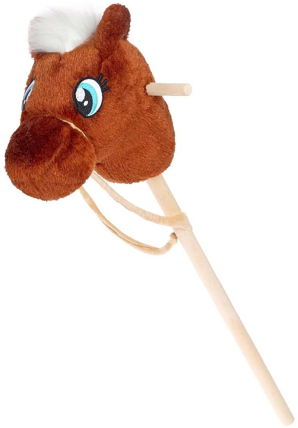 Мягкая игрушка «Конь-скакун», на палке, цвет коричневый, 5532764