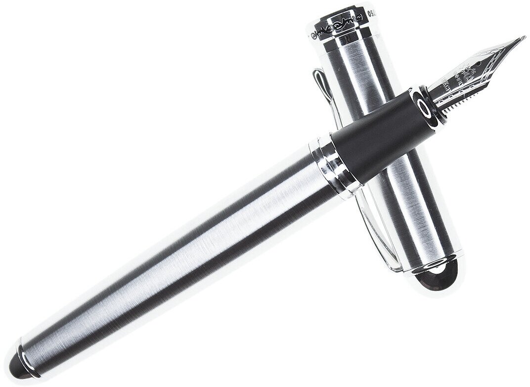 Перьевая ручка "Толстячок" 0.5 мм стальной металлик