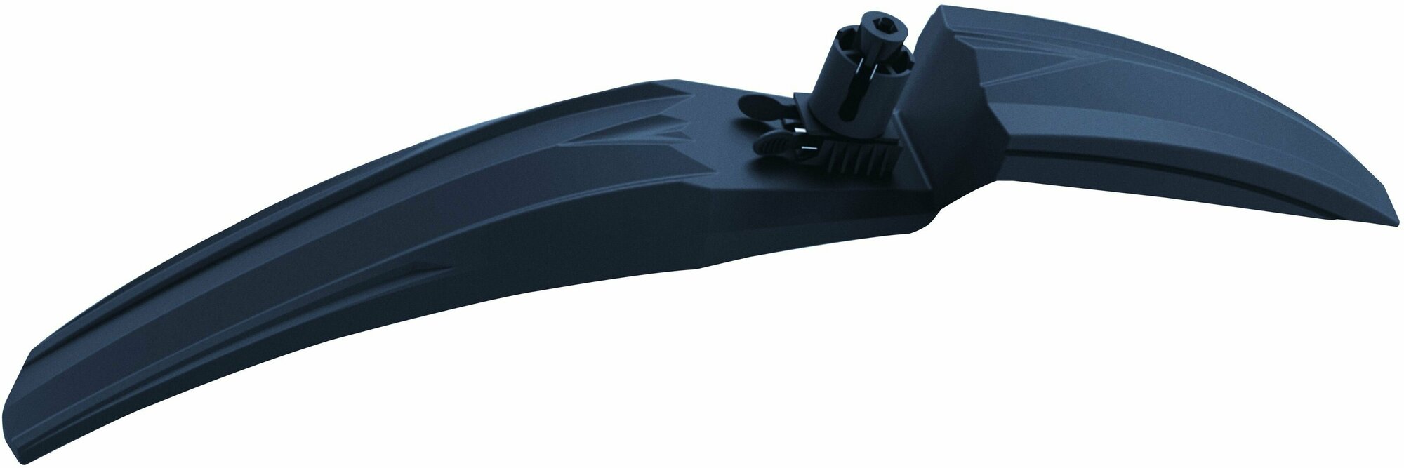 Крыло велосипедное пластиковое 24-26" переднее в трубу вилки быстросъемное для 2-х подвесов черное