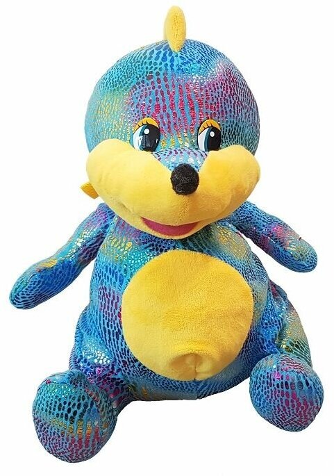 Мягкая игрушка-конфетница для подарков и конфет 1200 г "Дракон Супер синий"