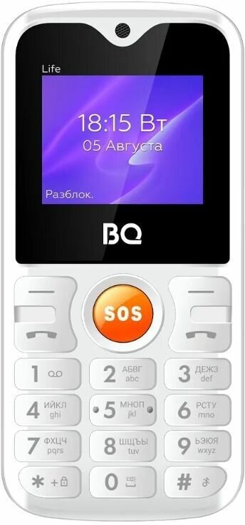 Мобильный телефон BQ 1853 LIFE WHITE 1,77", белый