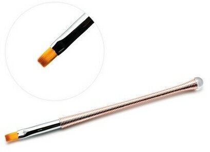 TNL, Кисть для геля «Жадор» квадратная №8, бронзовая