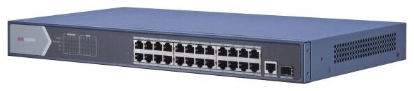 Коммутатор Hikvision DS-3E0526P-E 25G 1SFP 24PoE+ 270W неуправляемый