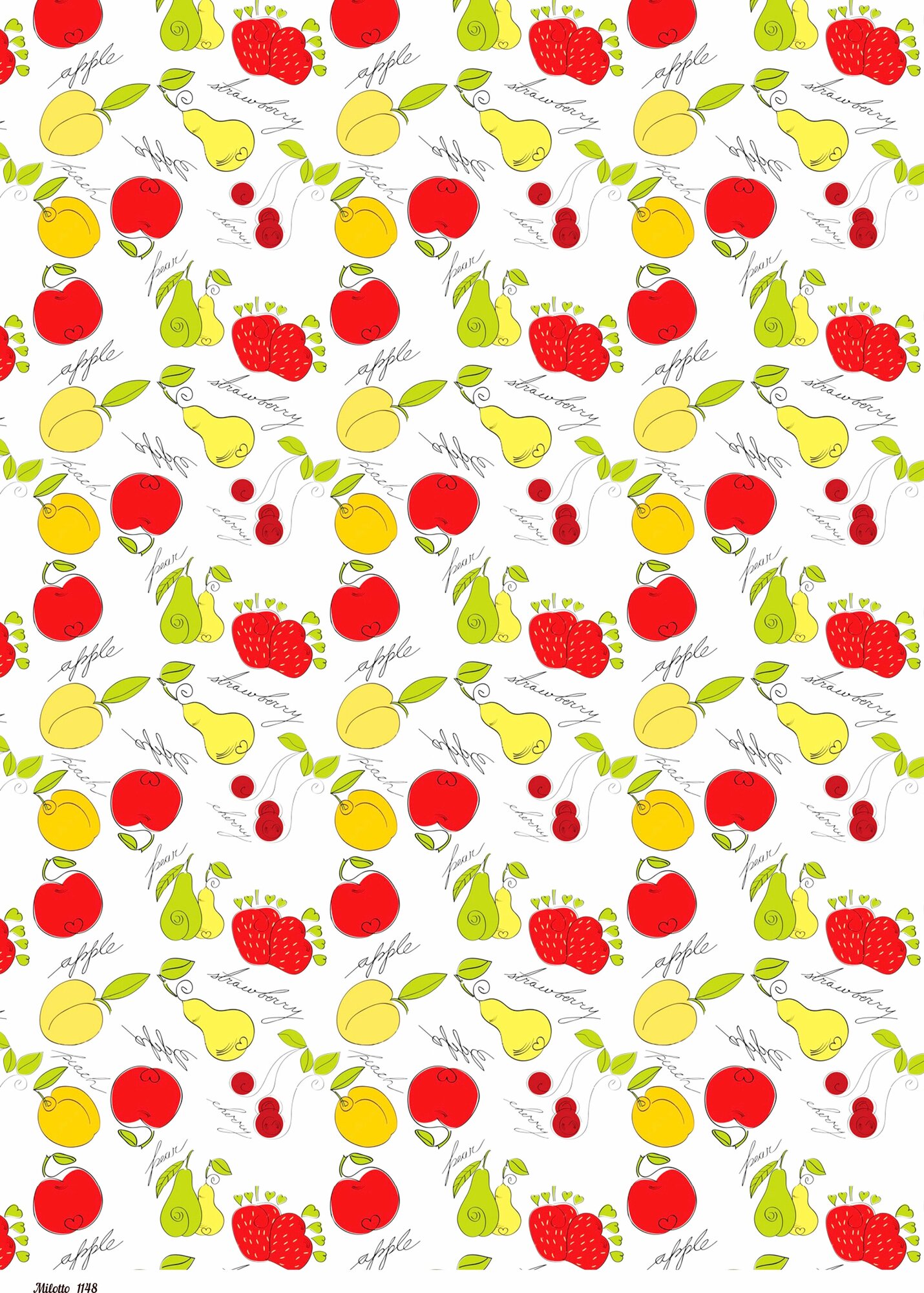 Декупажная карта А4 рисовая бумага тонкая фон с яркими фруктами и ягодами