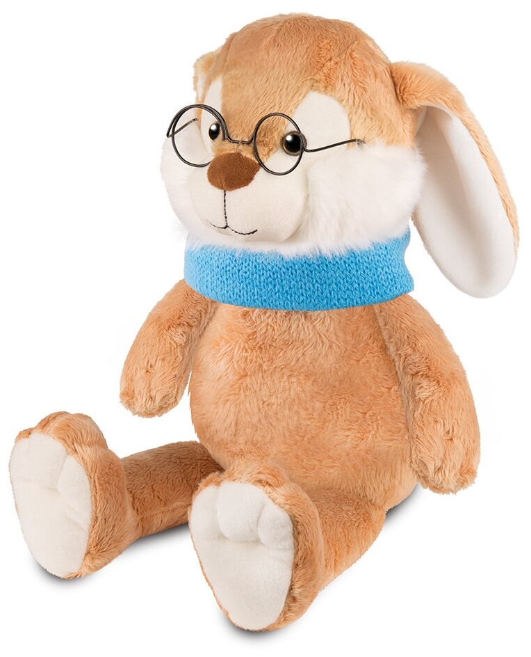 Игрушка MT-MRT02226-5-30 Кролик Эдик в Шарфе и в Очках 30 см Maxitoys (бежевый), Игрушка 30 см