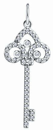 Подвеска Jewel Cocktail, серебро, 925 проба, родирование, фианит