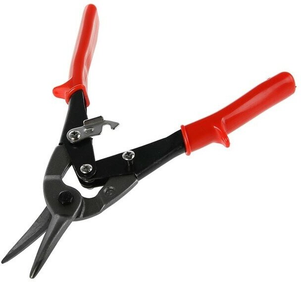 Ножницы по металлу ЛОМ, пластиковые рукоятки, прямой рез, 250 мм