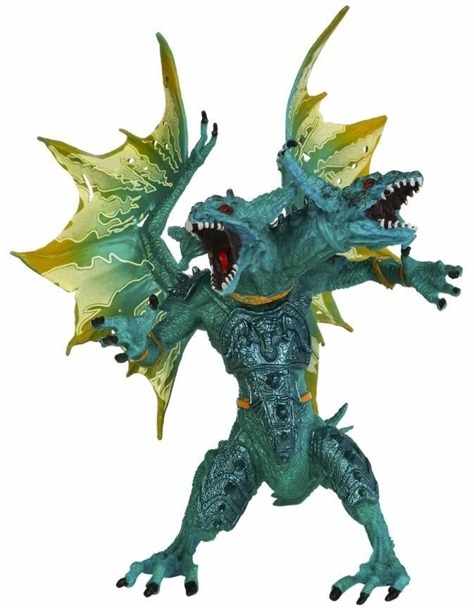 Игрушка фигурка двухглавый дракон зеленый