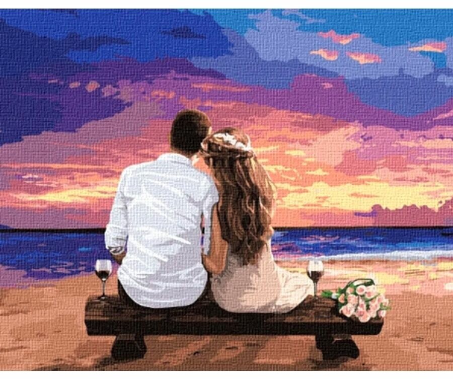 Картина по номерам "Люби меня", хлопковый холст на подрамнике 40х50 см, акрил, 000 Art Hobby Home