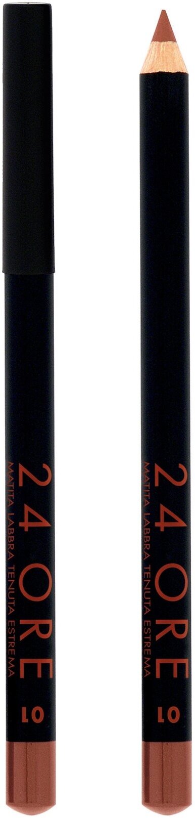 DEBORAH MILANO Карандаш для губ стойкий 24 Ore Long Lasting Lip Pencil, 1,5 г, 01 Нюд бежевый