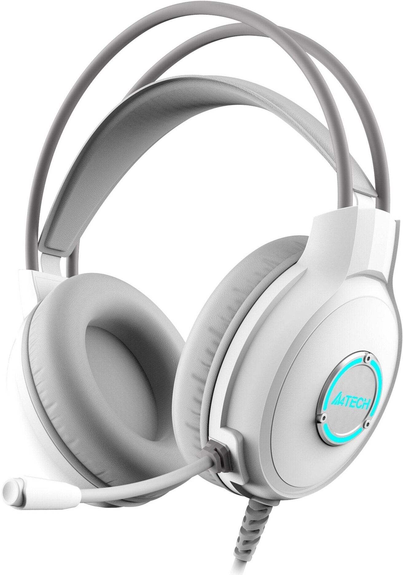 Наушники с микрофоном A4Tech Fstyler FH300U белый 2м накладные USB оголовье