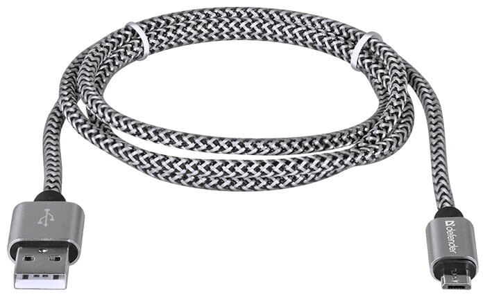 Defender Кабель USB2.0 соединительный USB A-microB Defender USB08-03T PRO 87803, белый (1.0м) (ret)