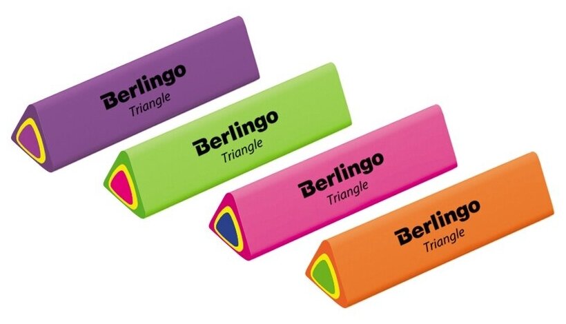 Ластик Berlingo "Triangle", треугольный, термопластичная резина, 44х15х15 мм (BLc_00110)