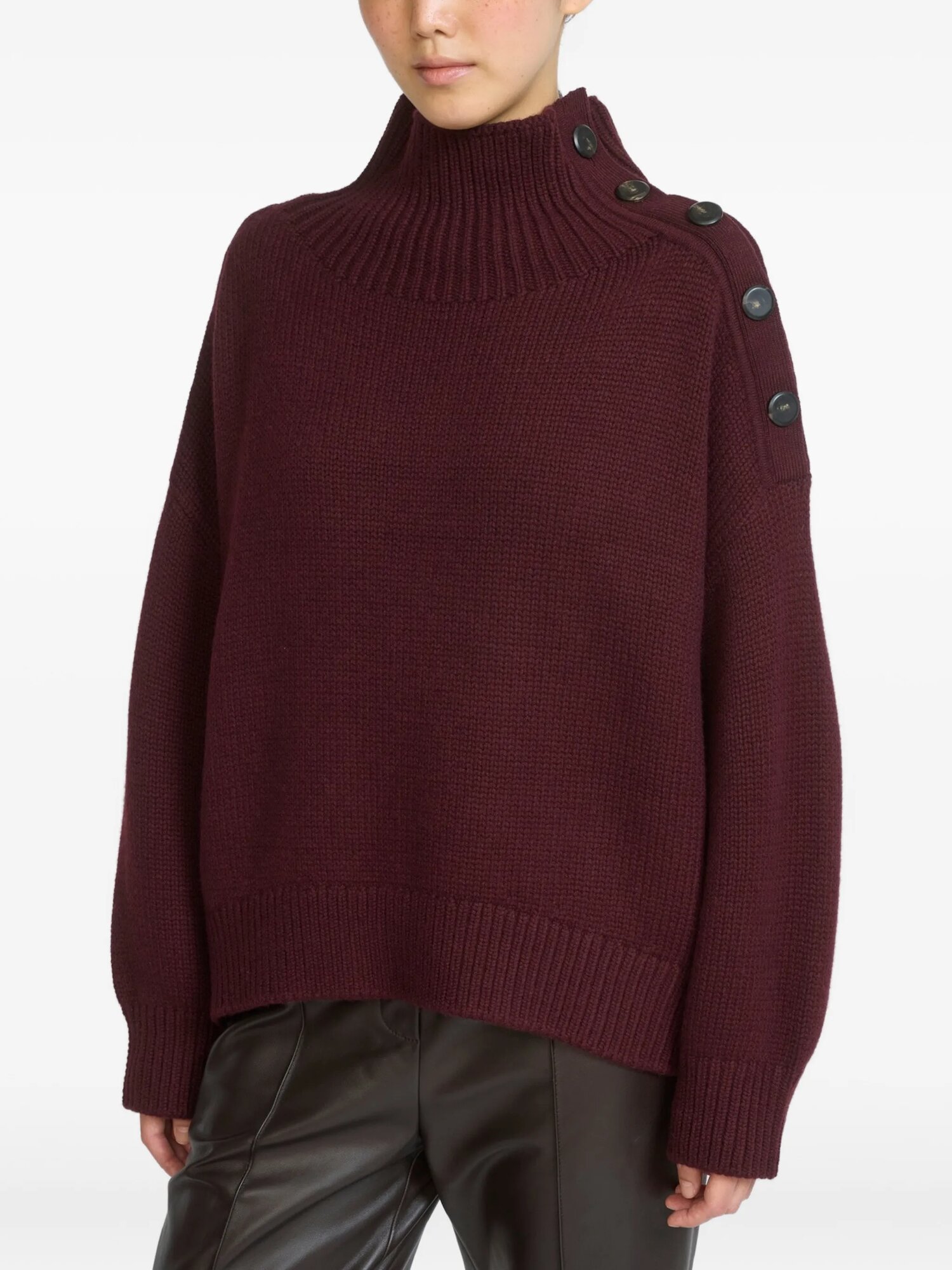 Свитер Button-detail high-neck sweater