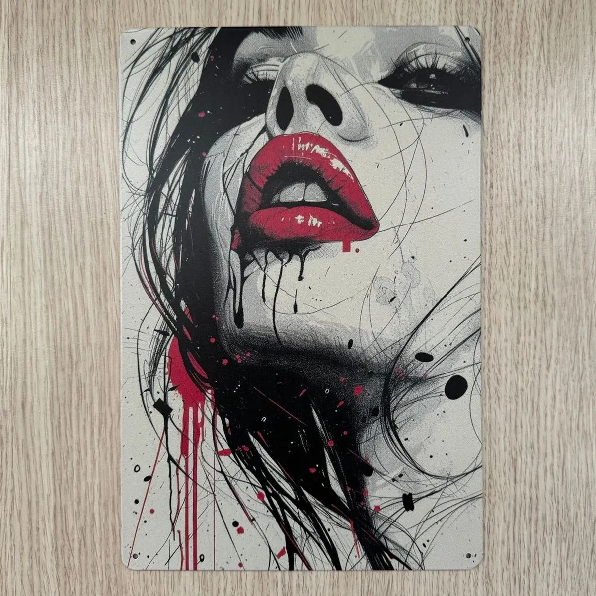 Табличка металлическая интерьерная Арт Девушка Art Girl