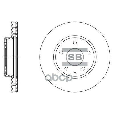 Тормозной диск Sangsin brake SD4421 передний вентилируемый для тормозной системы