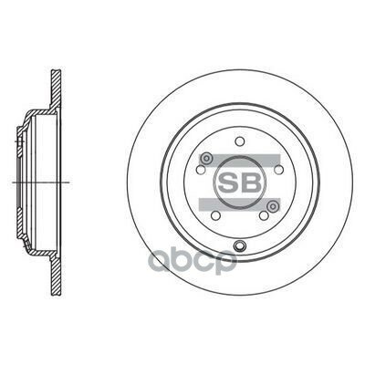 Тормозной диск Sangsin brake SD1125 для тормозной системы оригинальная посадка