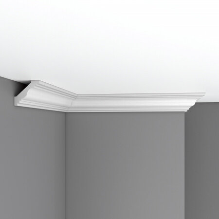 Плинтус Потолочный Гладкий Decomaster 96610 В55хШ58хД2400 мм / Коска.