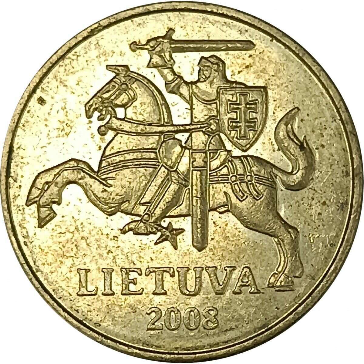 10 центов 2008 Литва из оборота