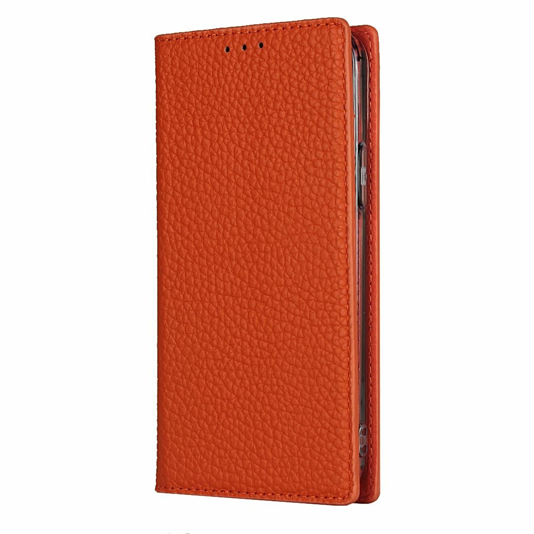 Чехол для iPhone 12 mini 5.4" кожаная книжка оранжевый — надёжная защита смартфона