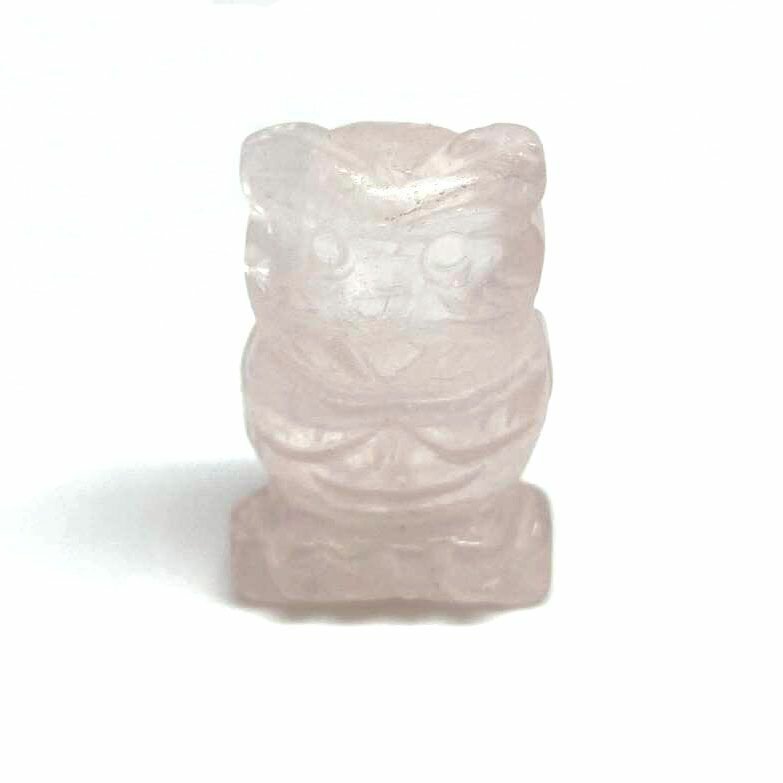 Филин K-max символ защиты, потаенных знаний, достатка и удачи розовый кварц Sr-Fil-04