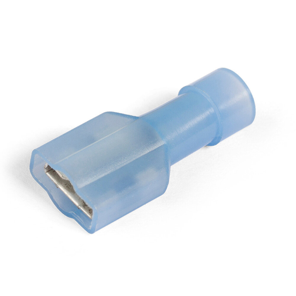 Клемма плоская изолированная Rexant, гнездо 6.6 мм в нейлоне 1.5-2.5 мм² (РПи-м(н) 2.5-(6.3)) синий {08-0633} (1 шт)