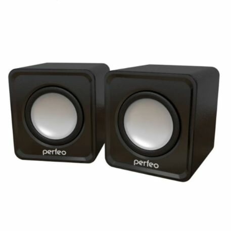 Колонки 2.0 PERFEO WAVE (PF_5127) черные - 1 Вт, питание - USB порт