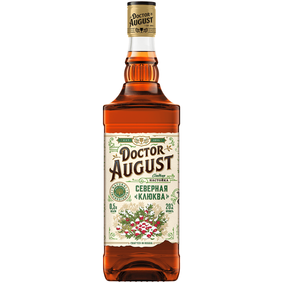 Настойка Doctor August Северная клюква 0,5 л