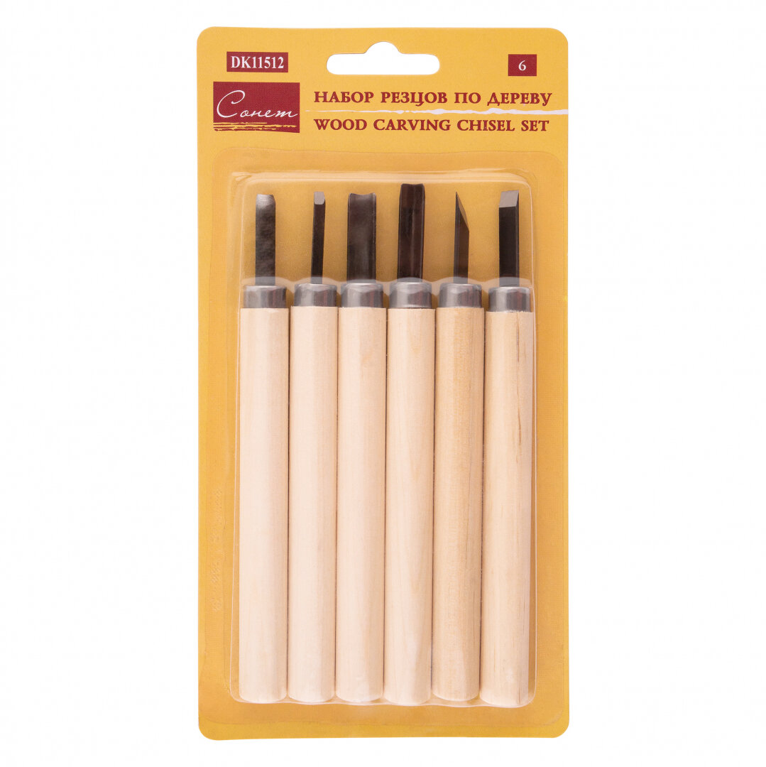 Невская Палитра Набор резцов по дереву, 6 шт.