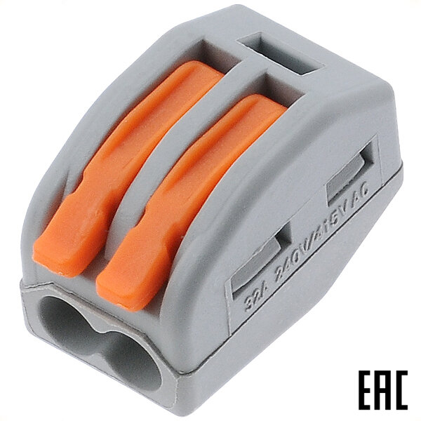 Зажим Navigator NTC-R-2 71289 безвинтовой 2х(0,08-4,0) кв. мм серый (35 шт. в комплекте)