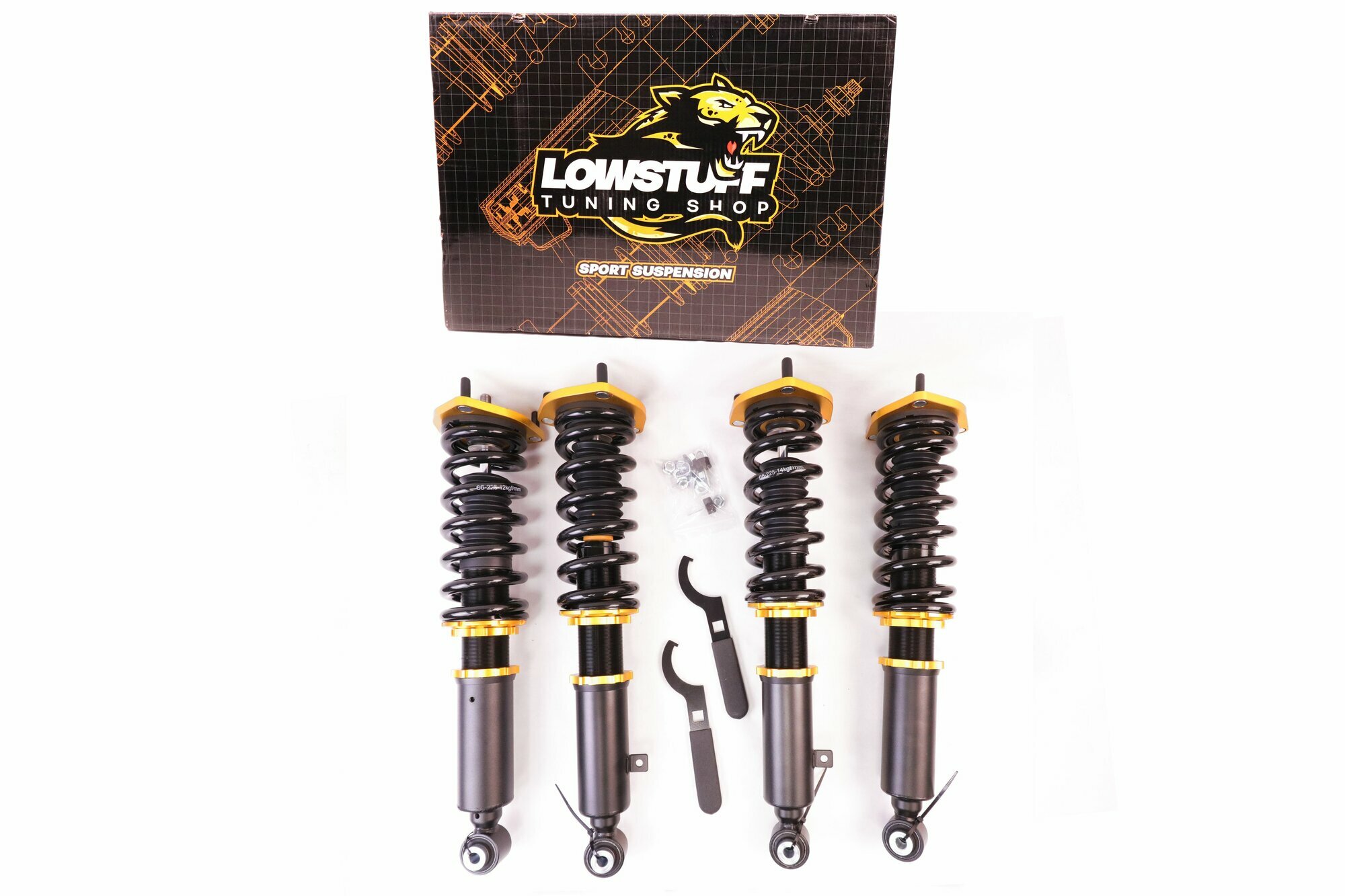 Винтовая подвеска Toyota Supra A70 1987-1992 фултап койловеры с регулировкой высоты и жесткости LOWSTUFF EVO-III LSCSTO113