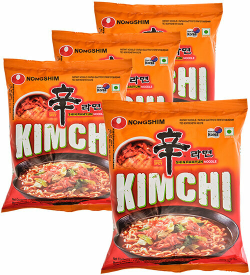 Лапша Нонгшим Кимчи Рамен 4шт*120г, Корея ER-12 113-851150