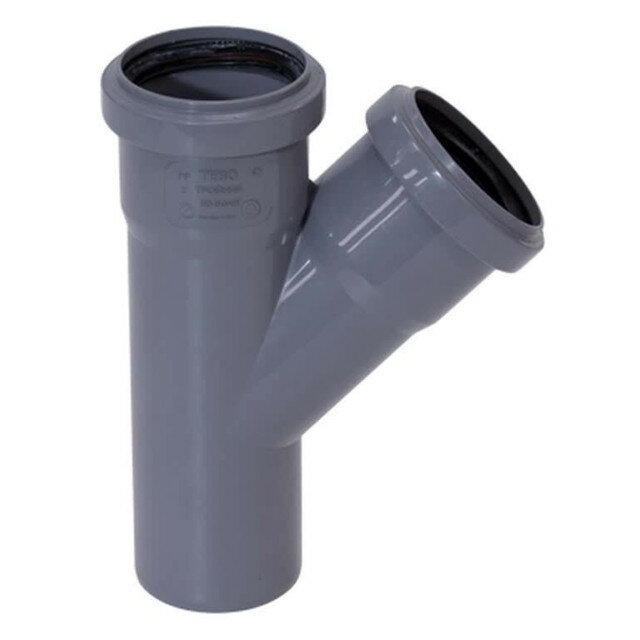 TEBO тройник для внутренней канализации 50х50 мм 45° угловой соединительный элемент