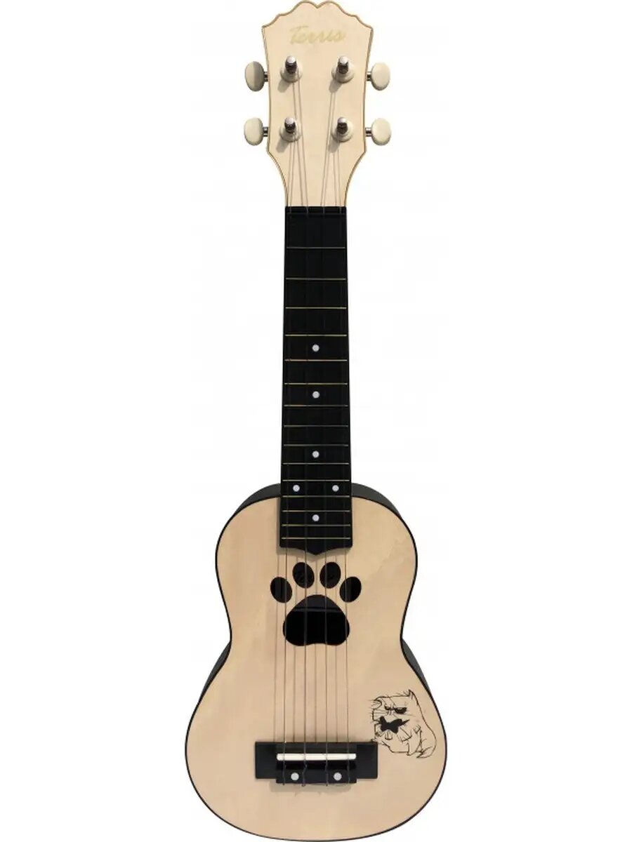 TERRIS PLUS CAT укулеле сопрано, кот, лапка, пластик