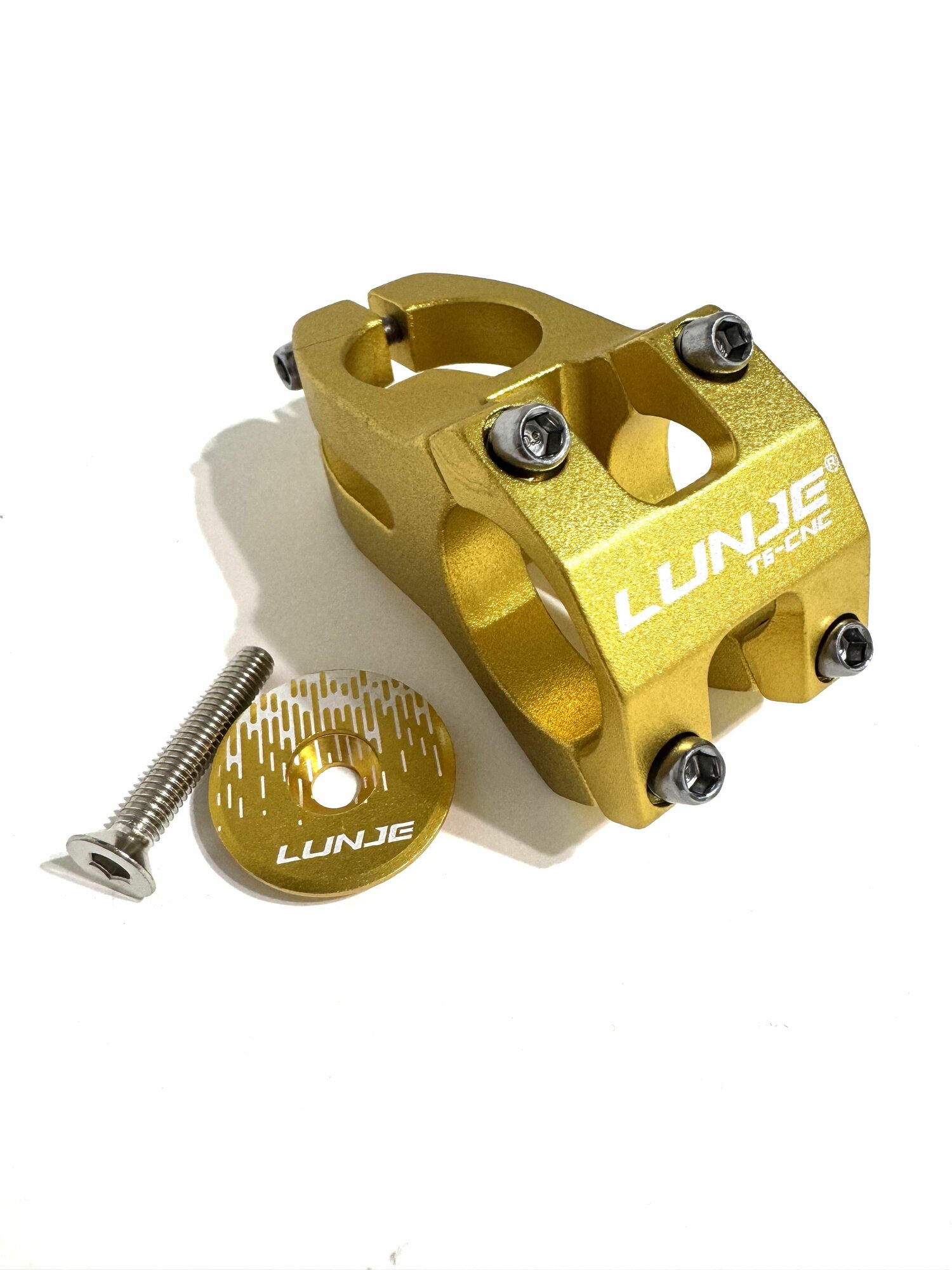 Вынос руля для велосипеда +крышка с болтом, цвет золотой