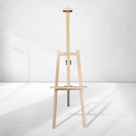 Мольберт напольный из липы "Лира", 67х162х48 см, высота холста до 100 см, BRAUBERG ART DEBUT, 192337