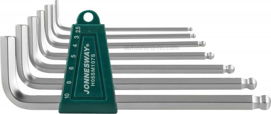 JONNESWAY H05SM107S Набор ключей Г-образных HEX 2,5-10 мм 7пр JONNESWAY H05SM107S