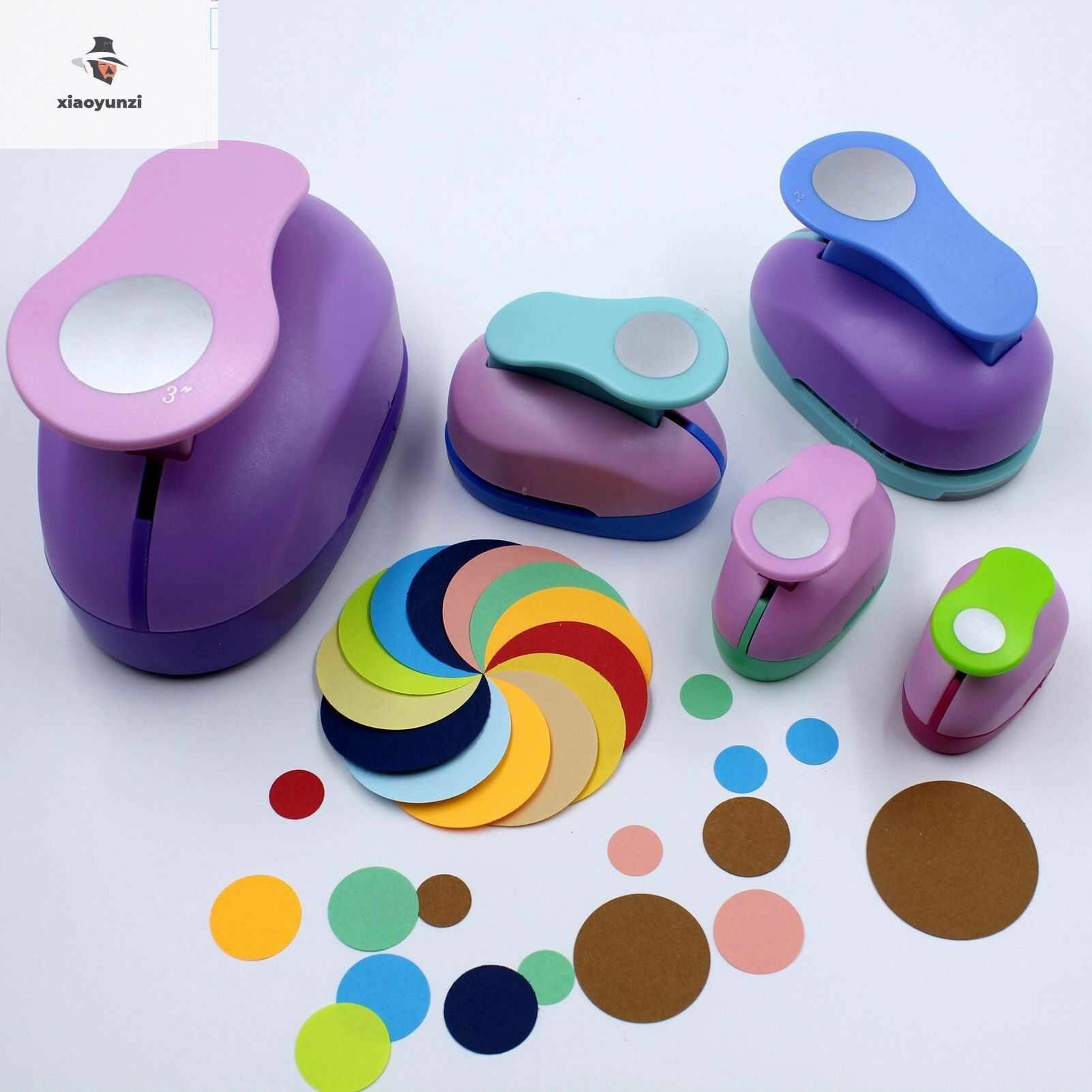 Фигурный дырокол круглый 50 мм для скрапбукинга, декора альбомов и поделок, удобный перфоратор бумаги и картона