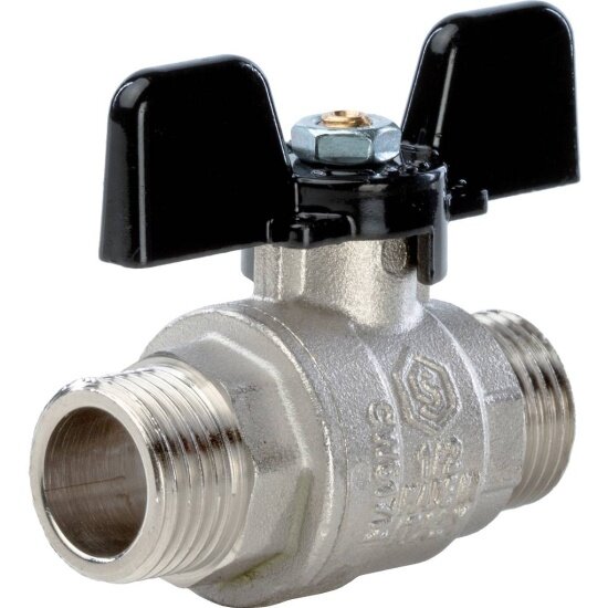 Кран шаровой Stout полнопроходной, НР/НР, ручка бабочка 1/2 (SVB-0006-200015)