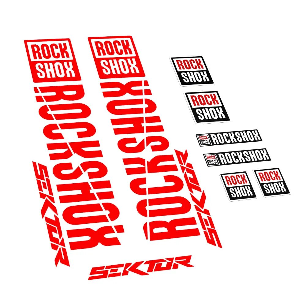 Наклейки RockShox Sektor, красные