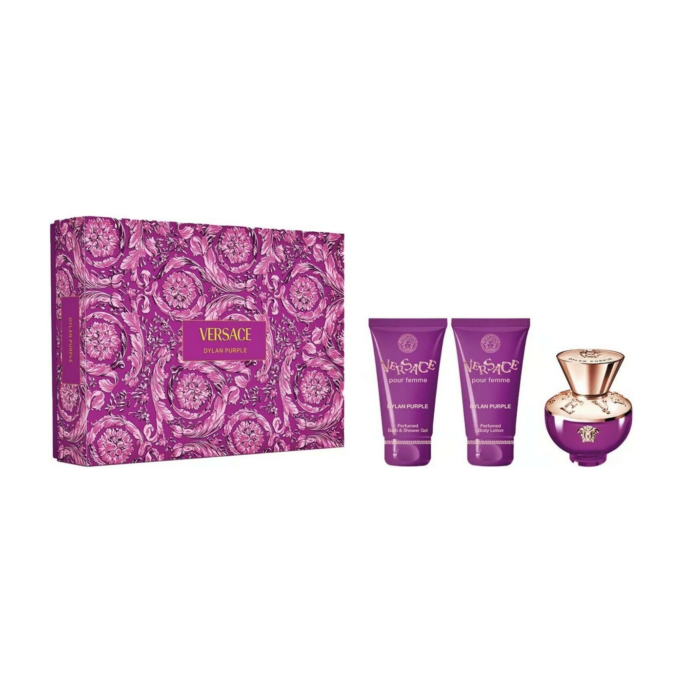 Versace Pour Femme Dylan Purple набор (п/вода 50мл + лосьон/д/тела 50мл + гель/д/душа 50мл)