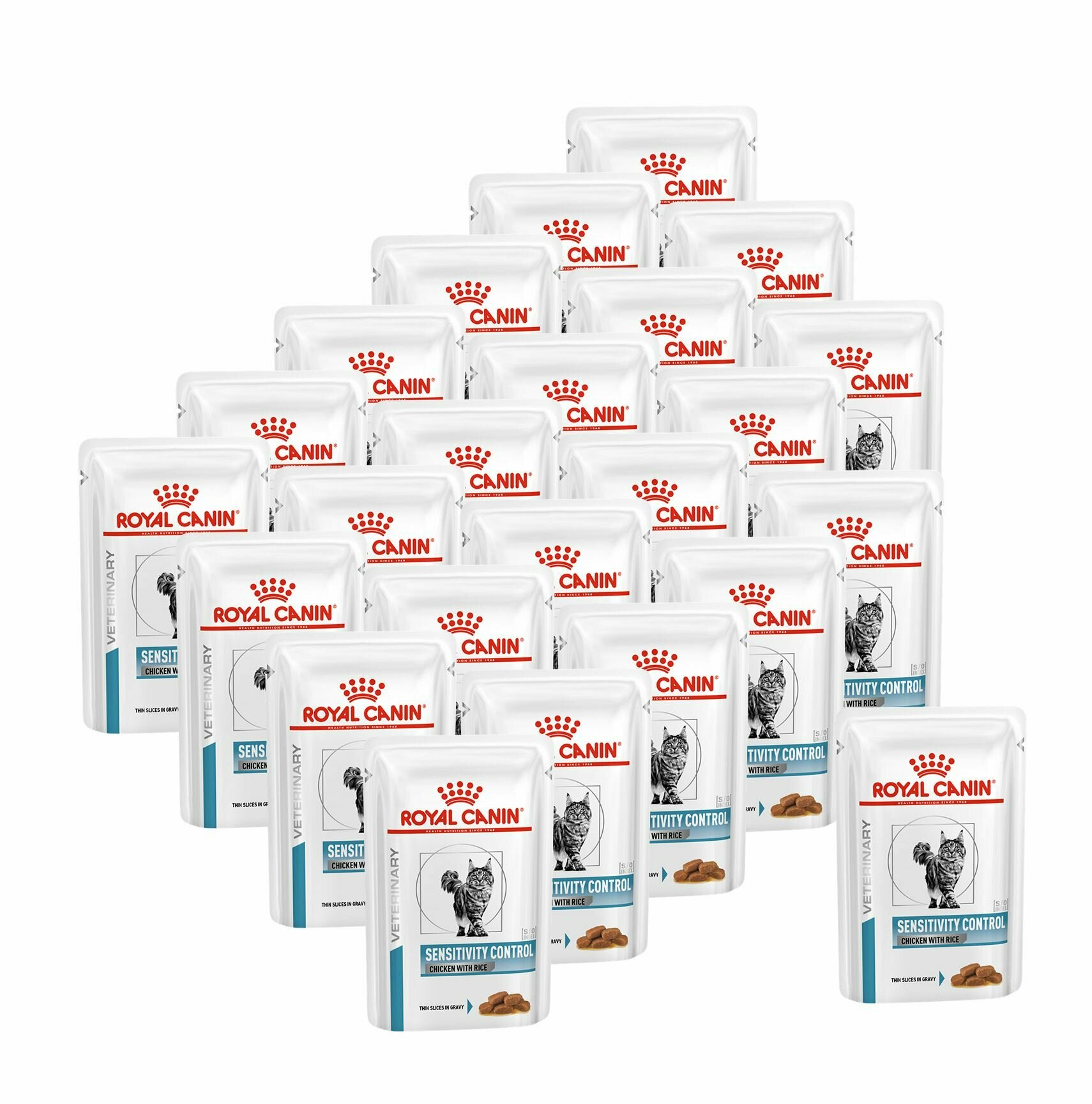 Royal Canin Sensitivity Control Feline диетический влажный корм для кошек при пищевой аллергии и непереносимости в соусе, в паучах - 85 г х 24 шт.