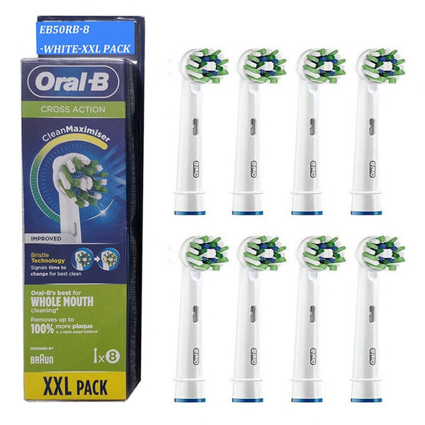 Насадка для электрической зубной щетки Oral-B Cross Action CleanMaximiser, 8 штук в блистере
