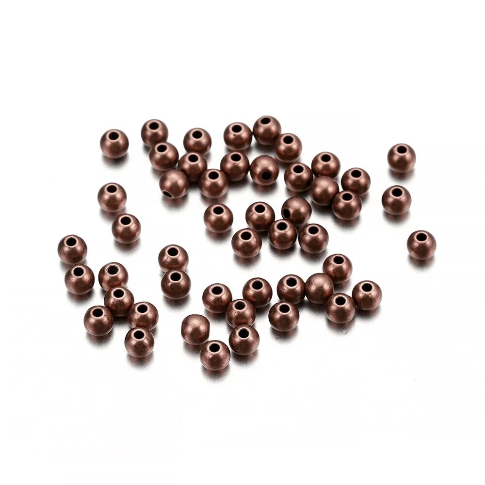 Пластиковые бусины St.kunkka 3-12 мм Коричневый, 3mm x 400pcs, Red Copper