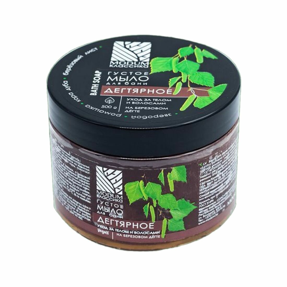 Мыло густое для бани Дегтярное MODUM классика 500 г