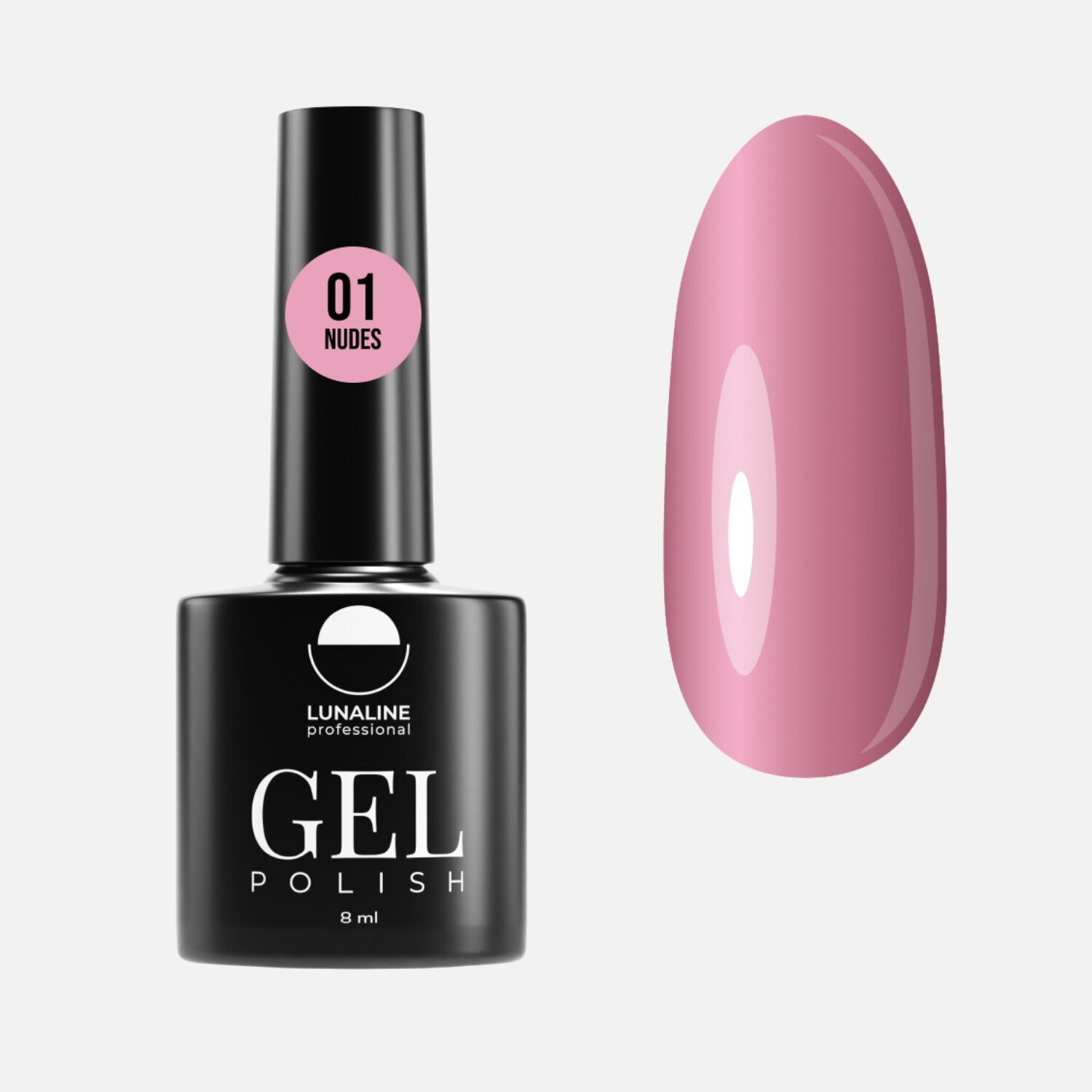 Гель-лак LunaLine Нюдс №01 8 мл нюдовая коллекция, без эффекта